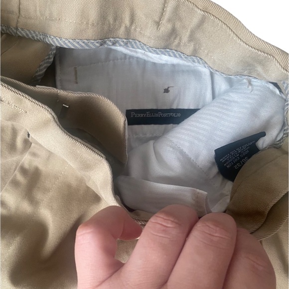 Perry Ellis | Pants | Perry Ellis Portfolio Mens Khaki Flat Front 0 ...